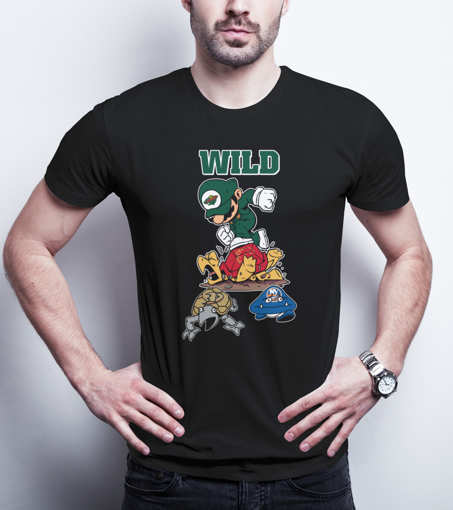 Wild Minnesota Wild Parody With Cartoon Characters And Sports Team T-Shirt