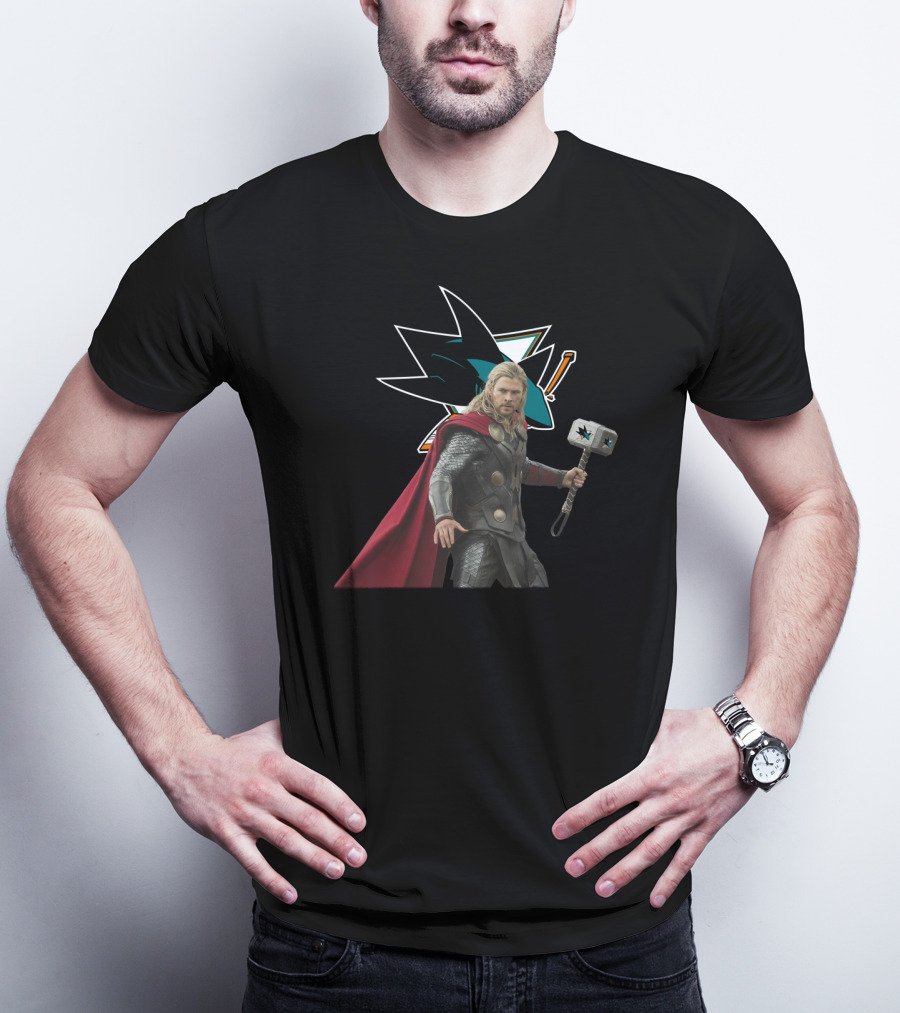 San Jose Sharks Thor Hammer Hero T-Shirt