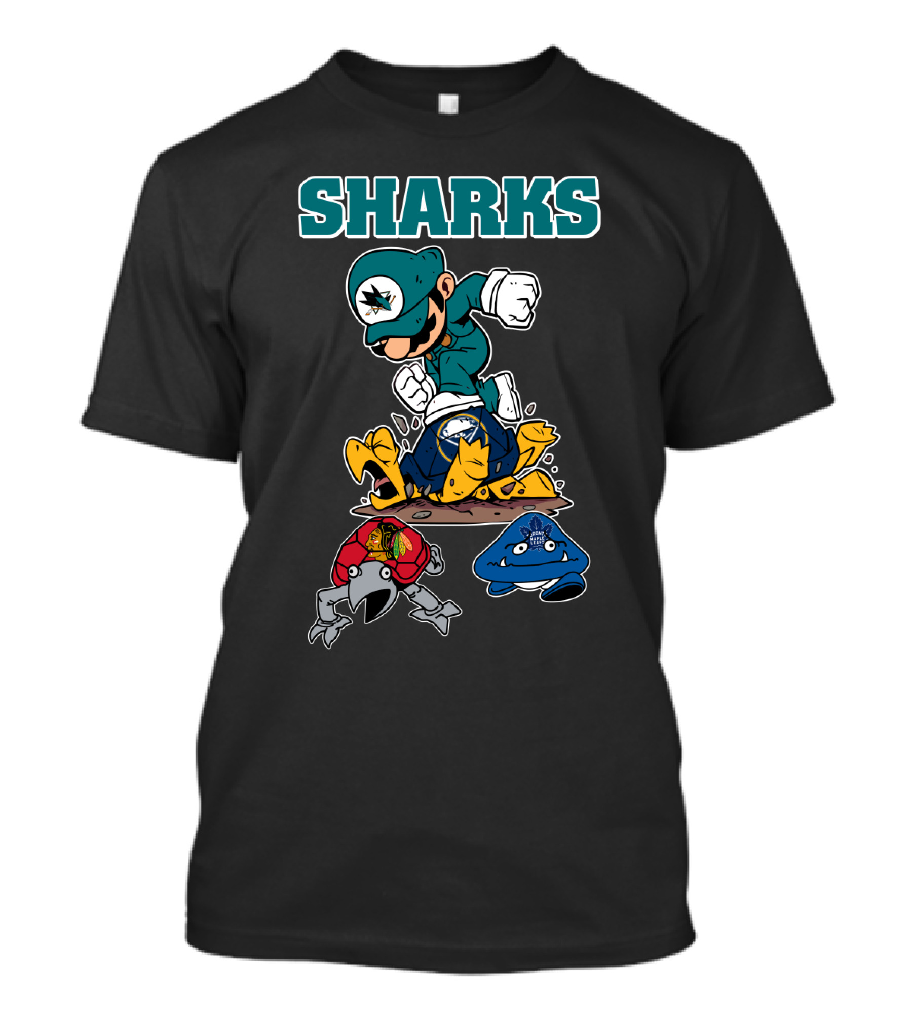 San Jose Sharks Character Crossover With Hockey Inspired Elements T-Shirt