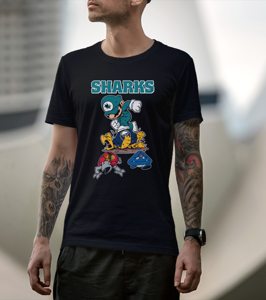 San Jose Sharks Character Crossover With Hockey Inspired Elements T-Shirt