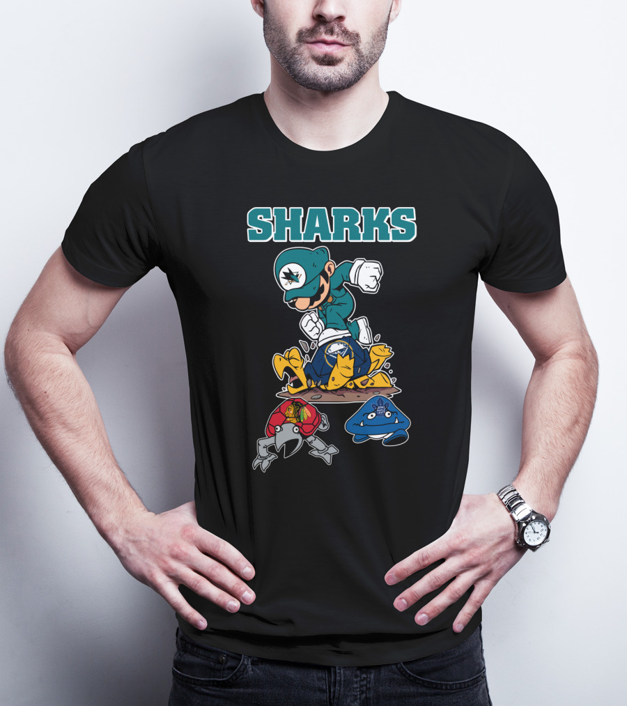 San Jose Sharks Character Crossover With Hockey Inspired Elements T-Shirt