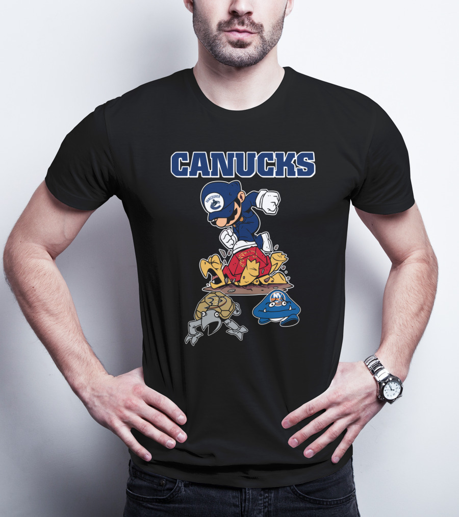 Vancouver Canucks Mario Style Hockey Rival Matchup T-Shirt
