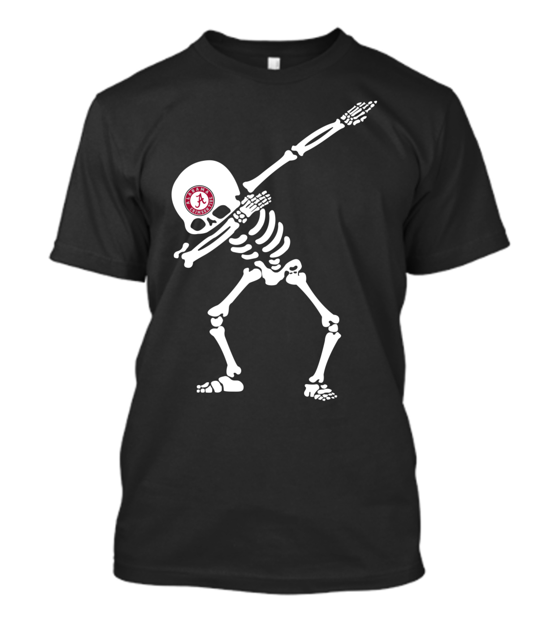 Alabama Crimson Skeleton Dab T-Shirt