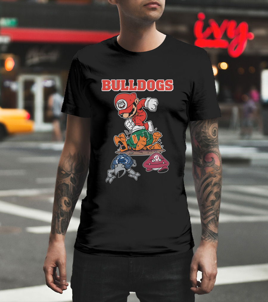 Bulldogs Football Georgia Rivalry Action Character T-Shirt