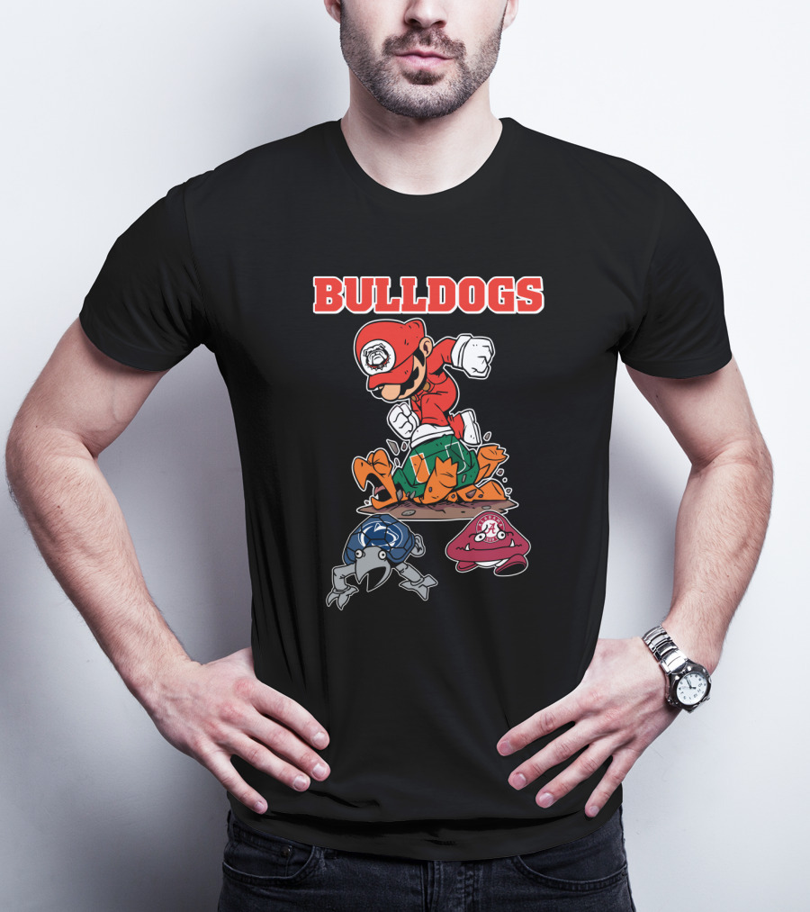 Bulldogs Football Georgia Rivalry Action Character T-Shirt