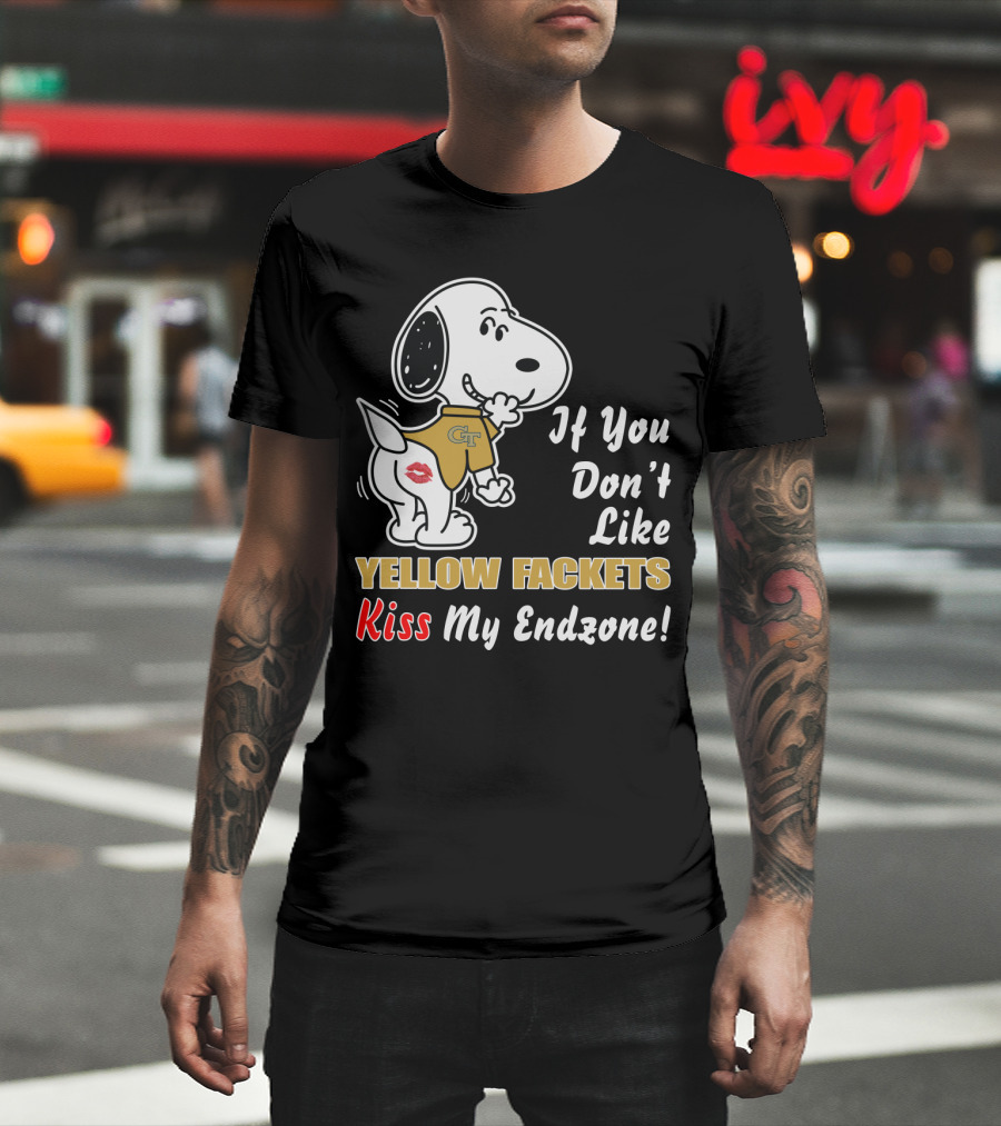 If You Don’t Like Yellow Jackets Kiss My Endzone Georgia Gt Football T-Shirt