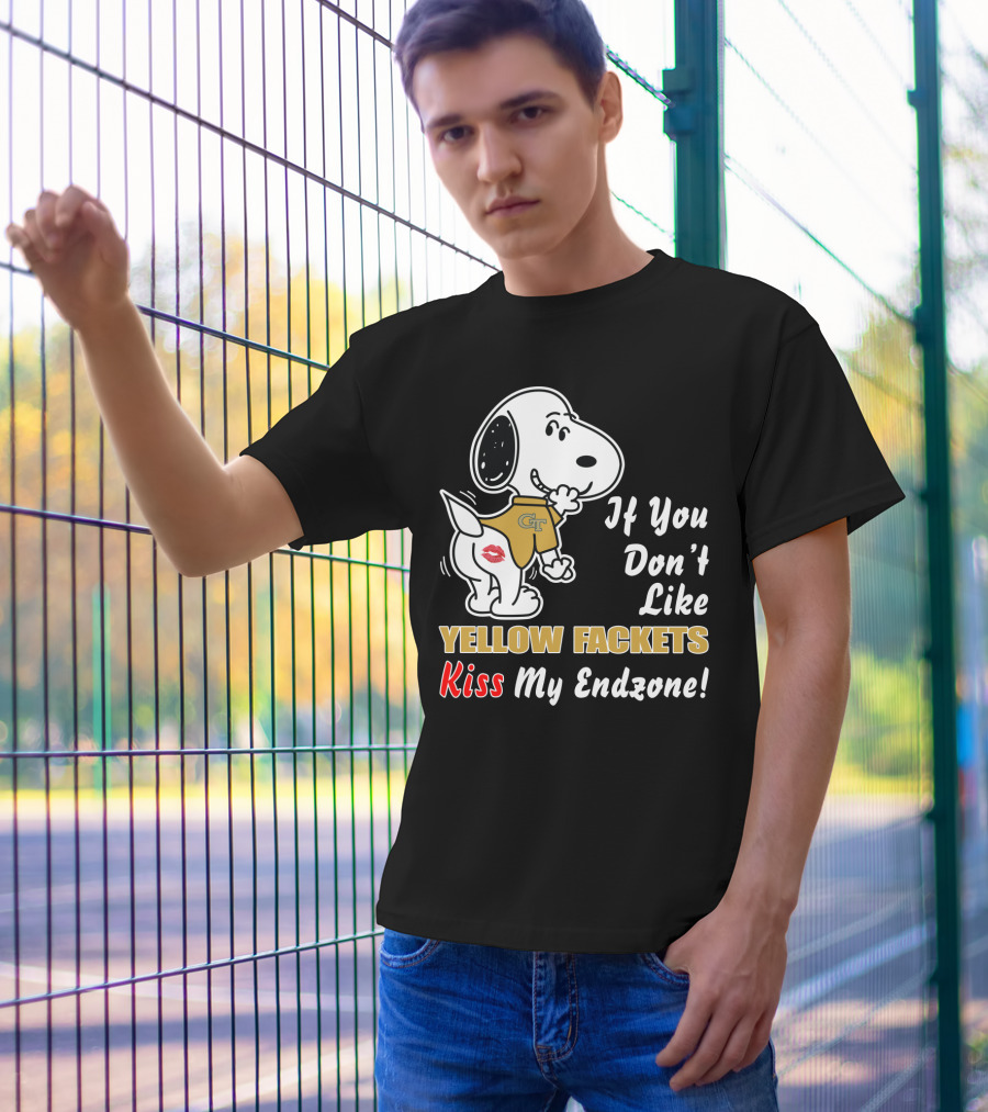 If You Don’t Like Yellow Jackets Kiss My Endzone Georgia Gt Football T-Shirt