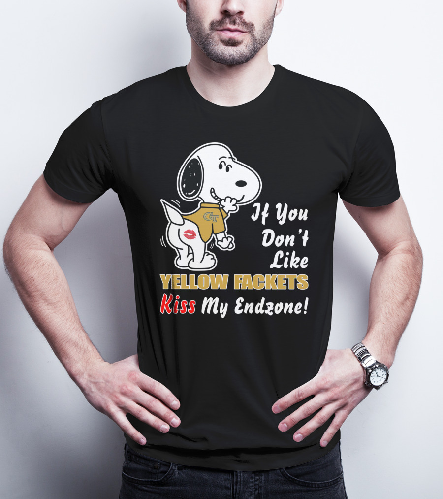 If You Don’t Like Yellow Jackets Kiss My Endzone Georgia Gt Football T-Shirt