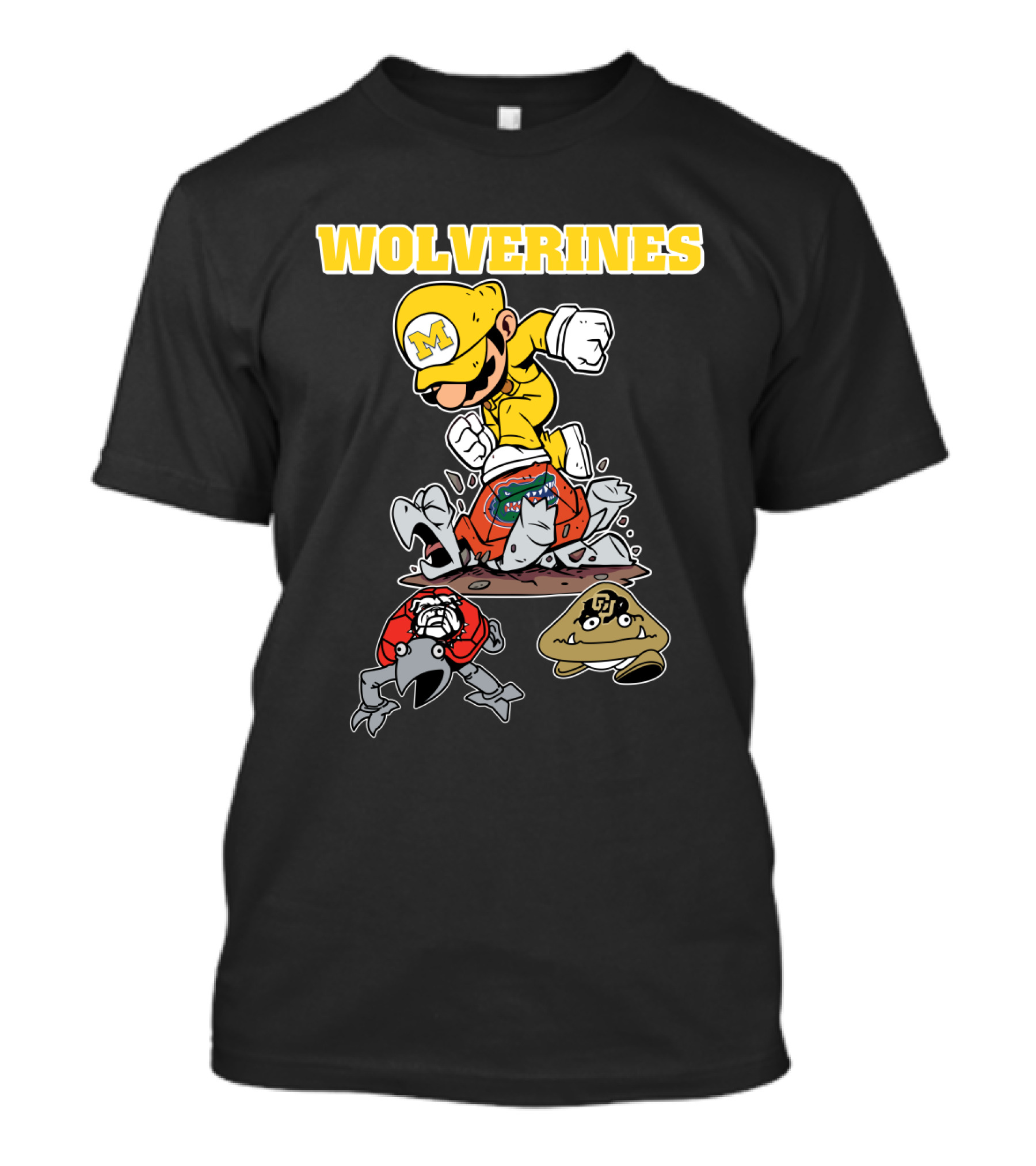Wolverines Michigan Football Parody With M Character And Opponents T-Shirt