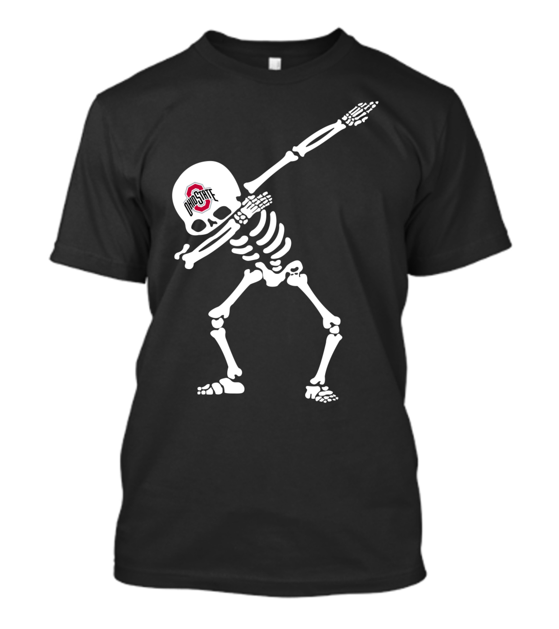 Ohio State Buckeyes Skeleton Dabbing Football T-Shirt
