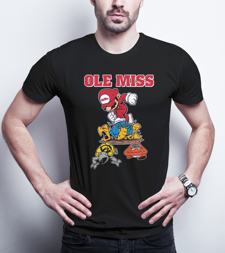Ole Miss Football Mascots Collision With Inspired Characters T-Shirt