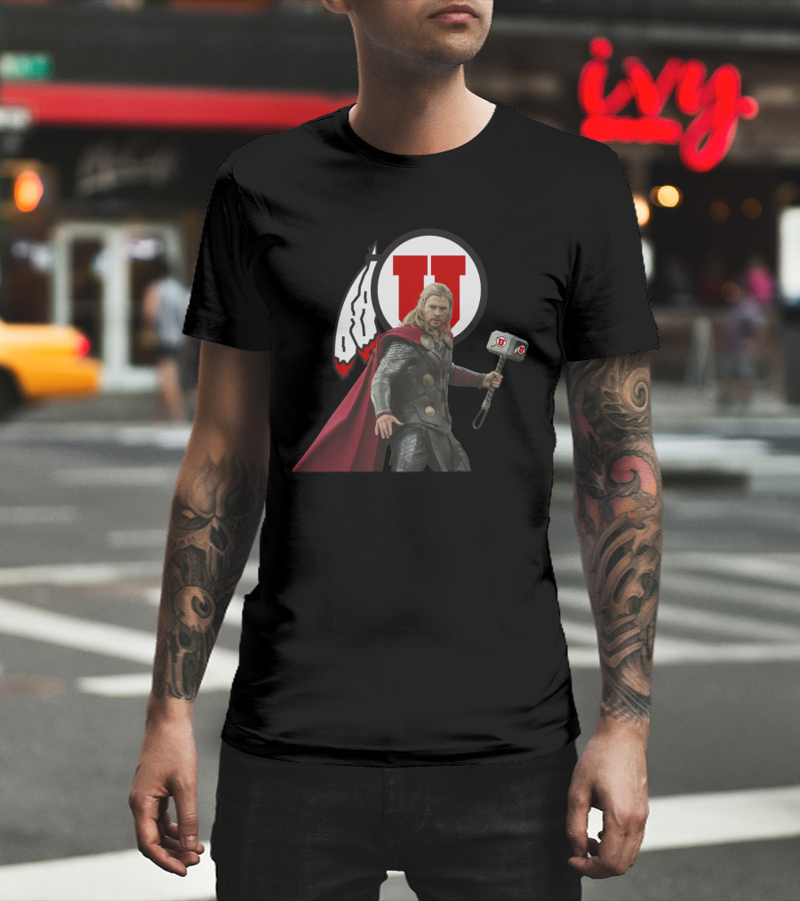 Utah Football U Thor Mjolnir T-Shirt