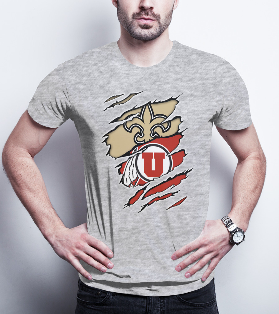 Saints And Utes Logo Fusion T-Shirt