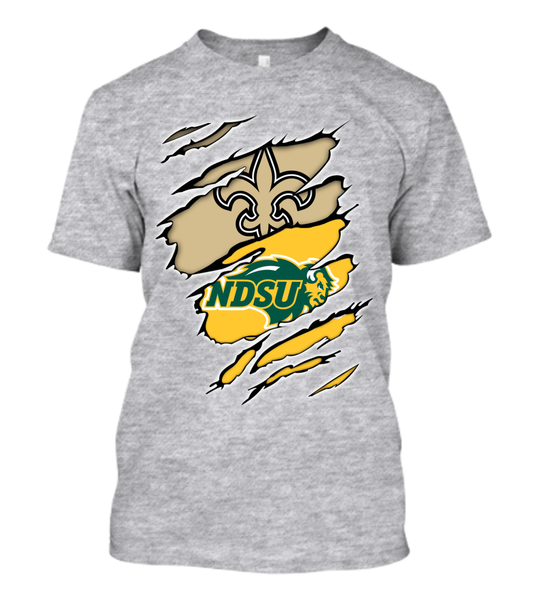 NDSU Bison Fleur-de-Lis Saints Logo Marquee T-Shirt