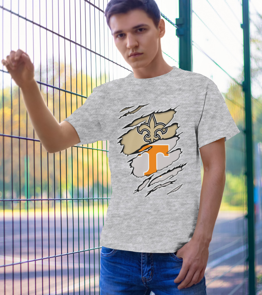 New Orleans Saints Tennessee Volunteers Fleur-de-Lis T T-Shirt