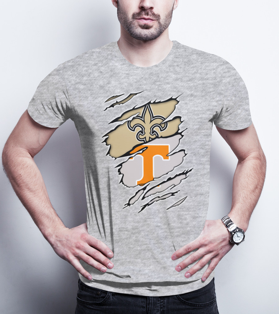 New Orleans Saints Tennessee Volunteers Fleur-de-Lis T T-Shirt