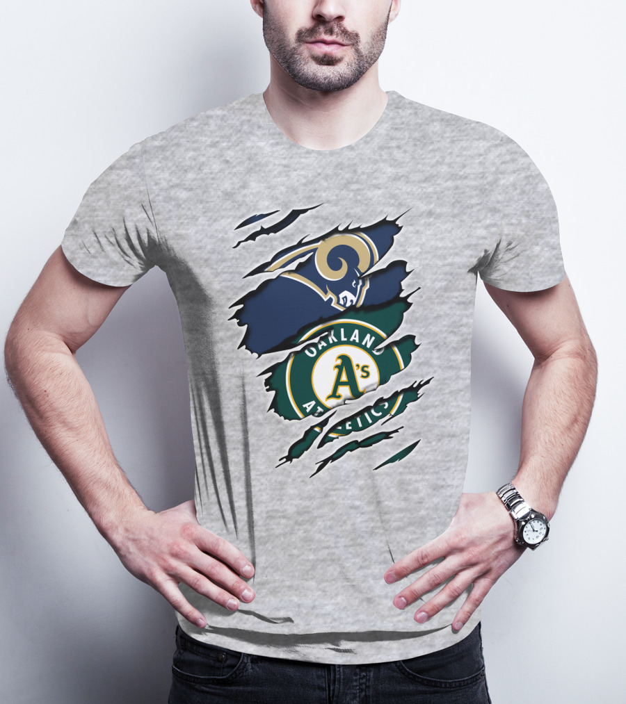 Rams Athletics Oakland A's Logo Clash T-Shirt