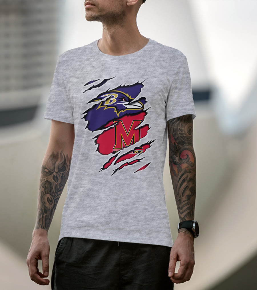 Ravens Baltimore Maryland Football Terps Fans T-Shirt