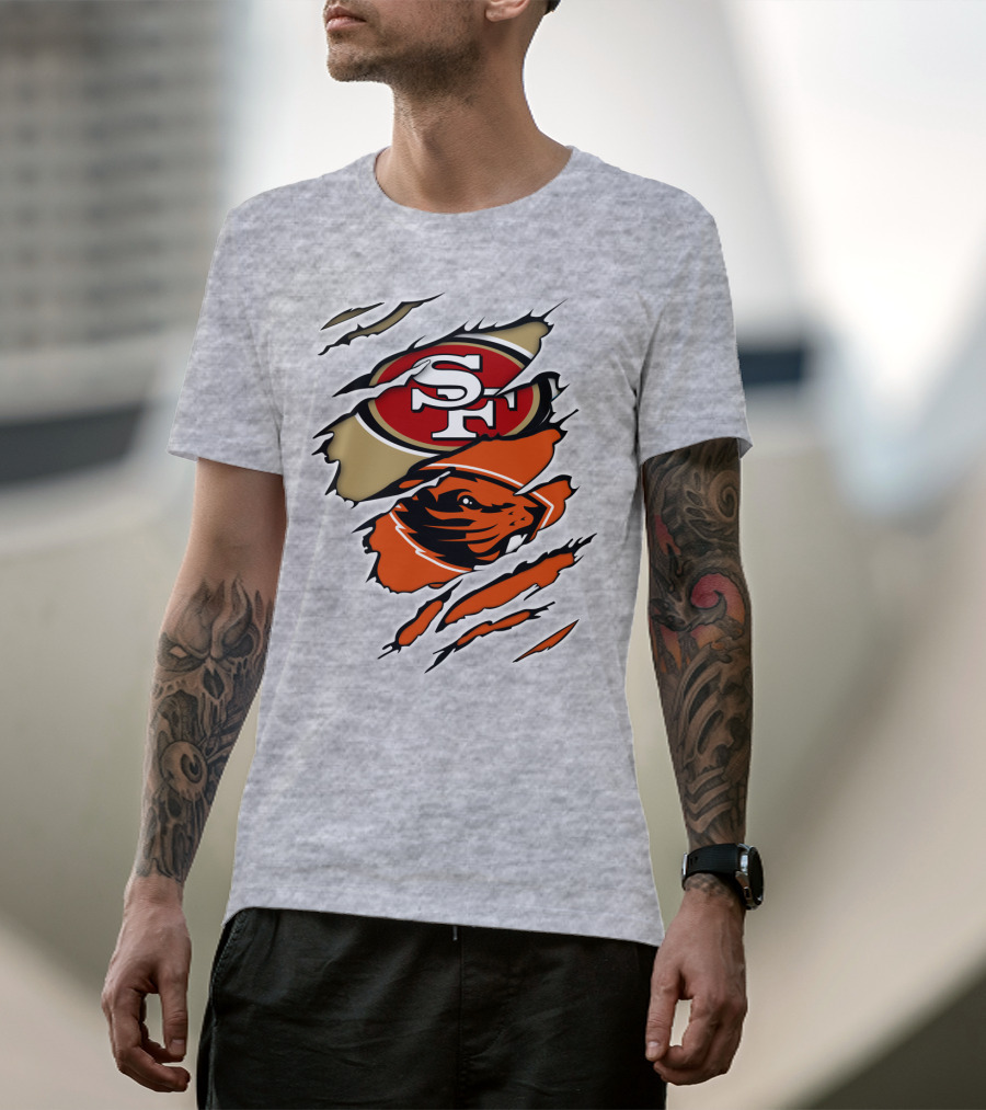 San Francisco 49ers Oregon State Beavers Merge T-Shirt