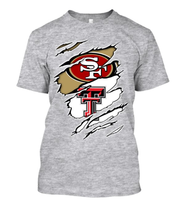 49ers SF Logo Texas Tech Red Raiders TT T-Shirt