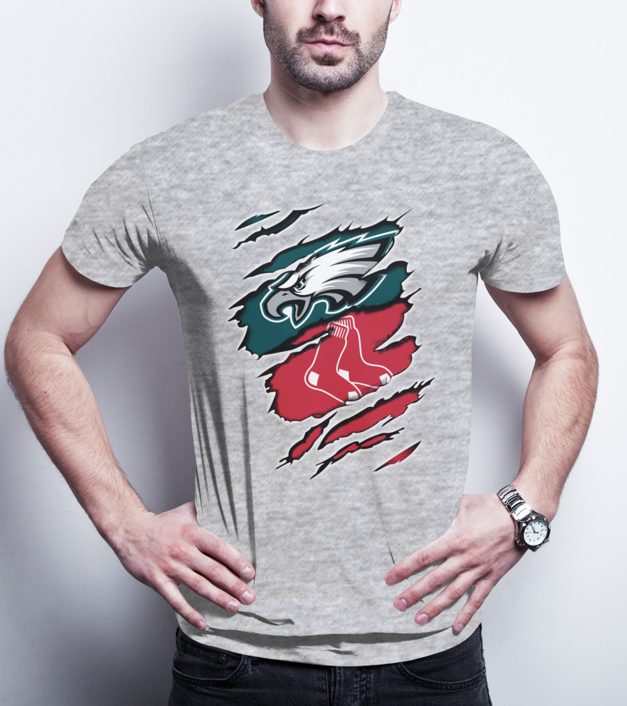 Eagles Redsox Logo Fusion T-Shirt