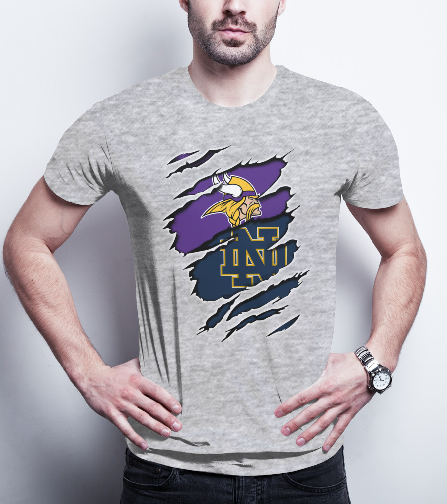 Vikings Notredame Logo Fusion T-Shirt