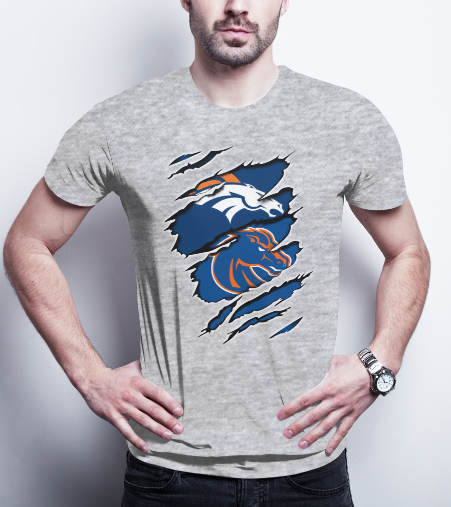 Boise Broncos Broncos Logo Mashup T-Shirt