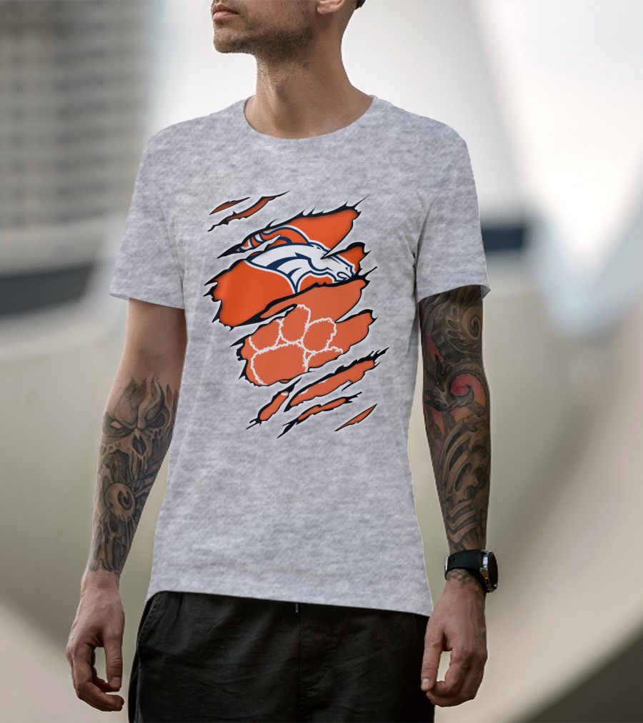 Broncos Clemson Paw Scratch T-Shirt
