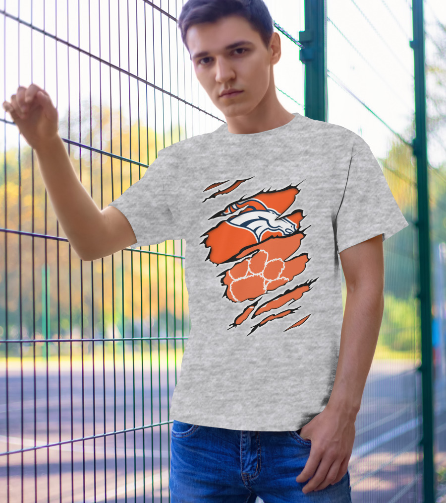 Broncos Clemson Paw Scratch T-Shirt
