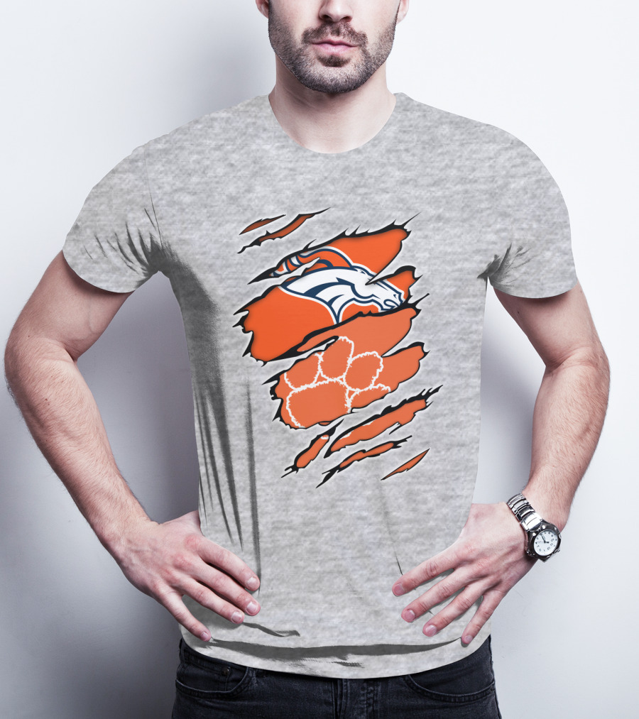 Broncos Clemson Paw Scratch T-Shirt