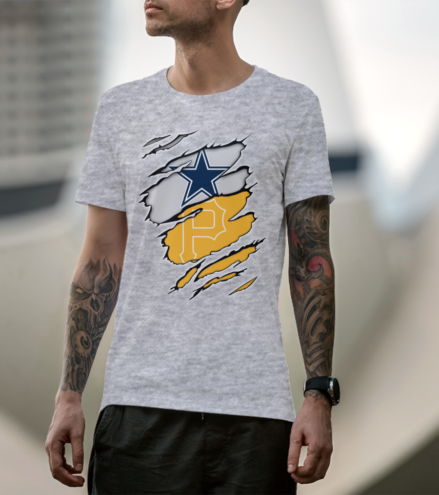 Dallas Cowboys Star Pittsburgh Pirates P Logo Fusion T-Shirt