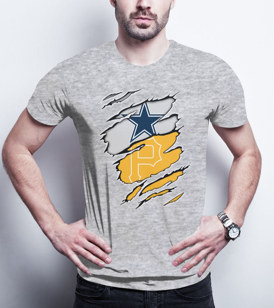 Dallas Cowboys Star Pittsburgh Pirates P Logo Fusion T-Shirt