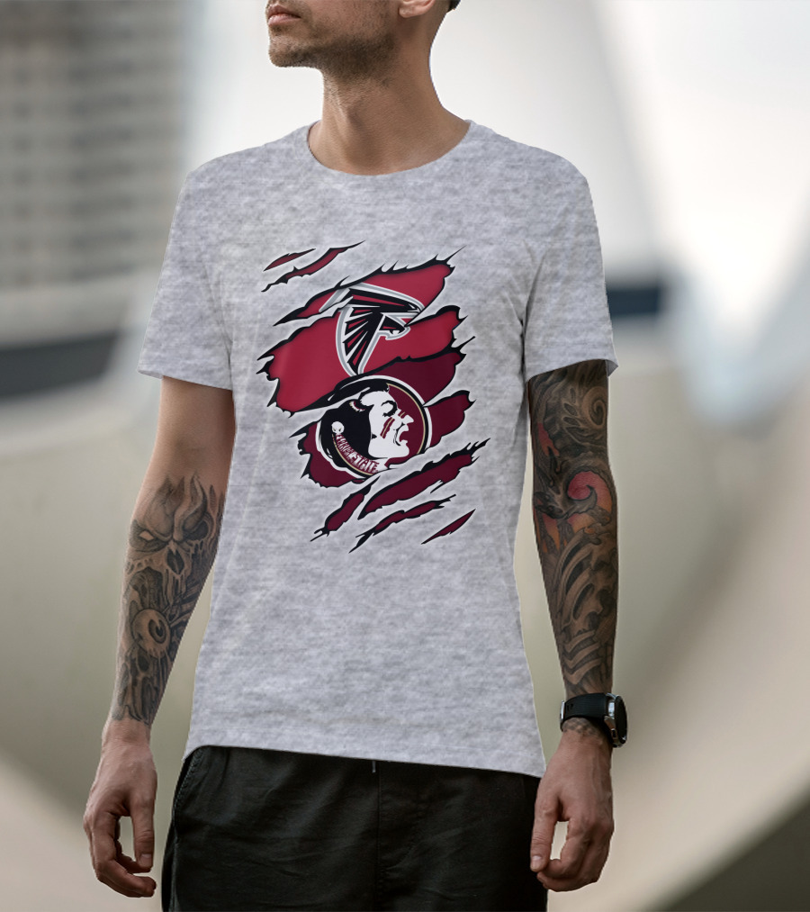 Falcons Seminoles Claw Marks Fan Collaboration T-Shirt
