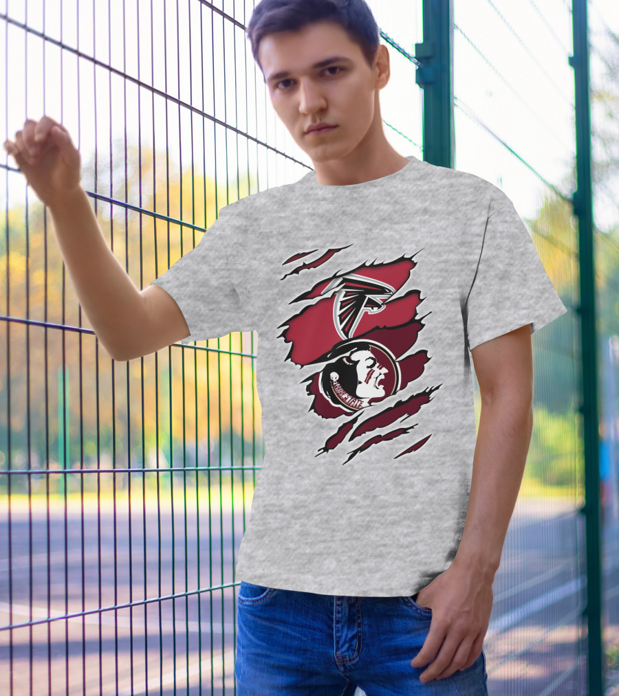 Falcons Seminoles Claw Marks Fan Collaboration T-Shirt