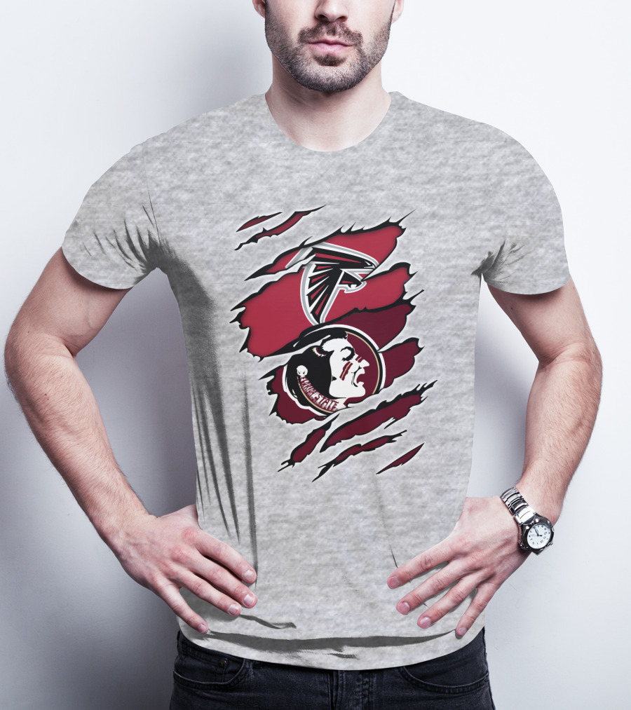 Falcons Seminoles Claw Marks Fan Collaboration T-Shirt