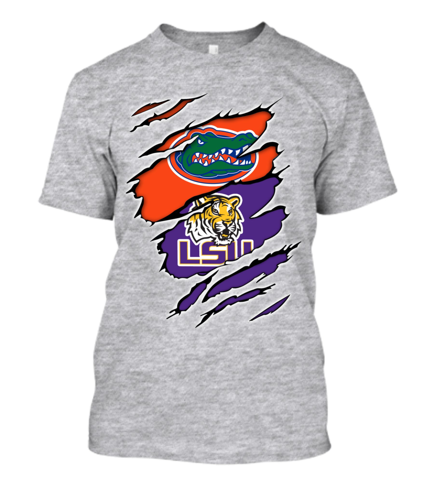 Florida Gators LSU Tigers Rivalry Claw Marks T-Shirt