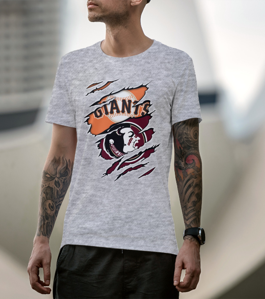 Giants Seminoles Baseball Native American Image Iconic T-Shirt