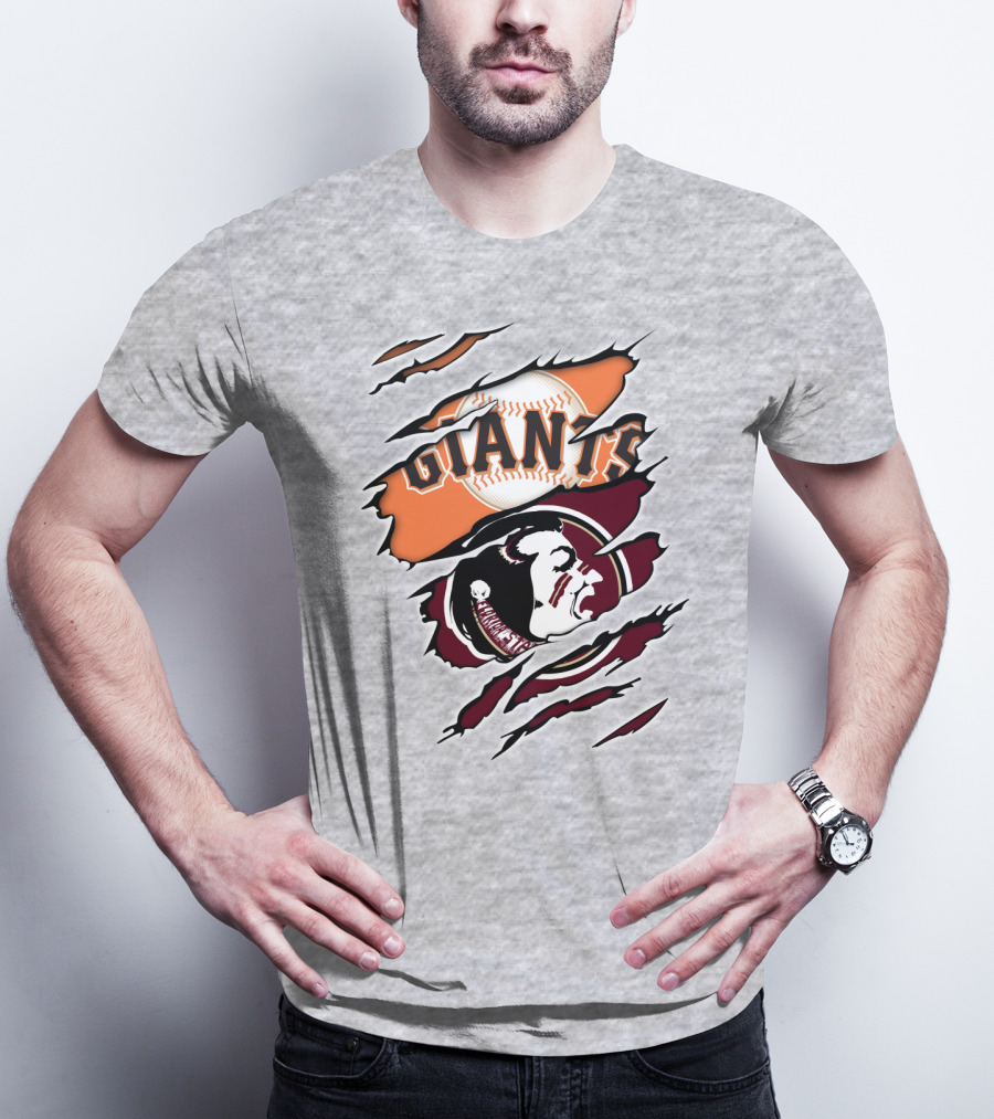 Giants Seminoles Baseball Native American Image Iconic T-Shirt