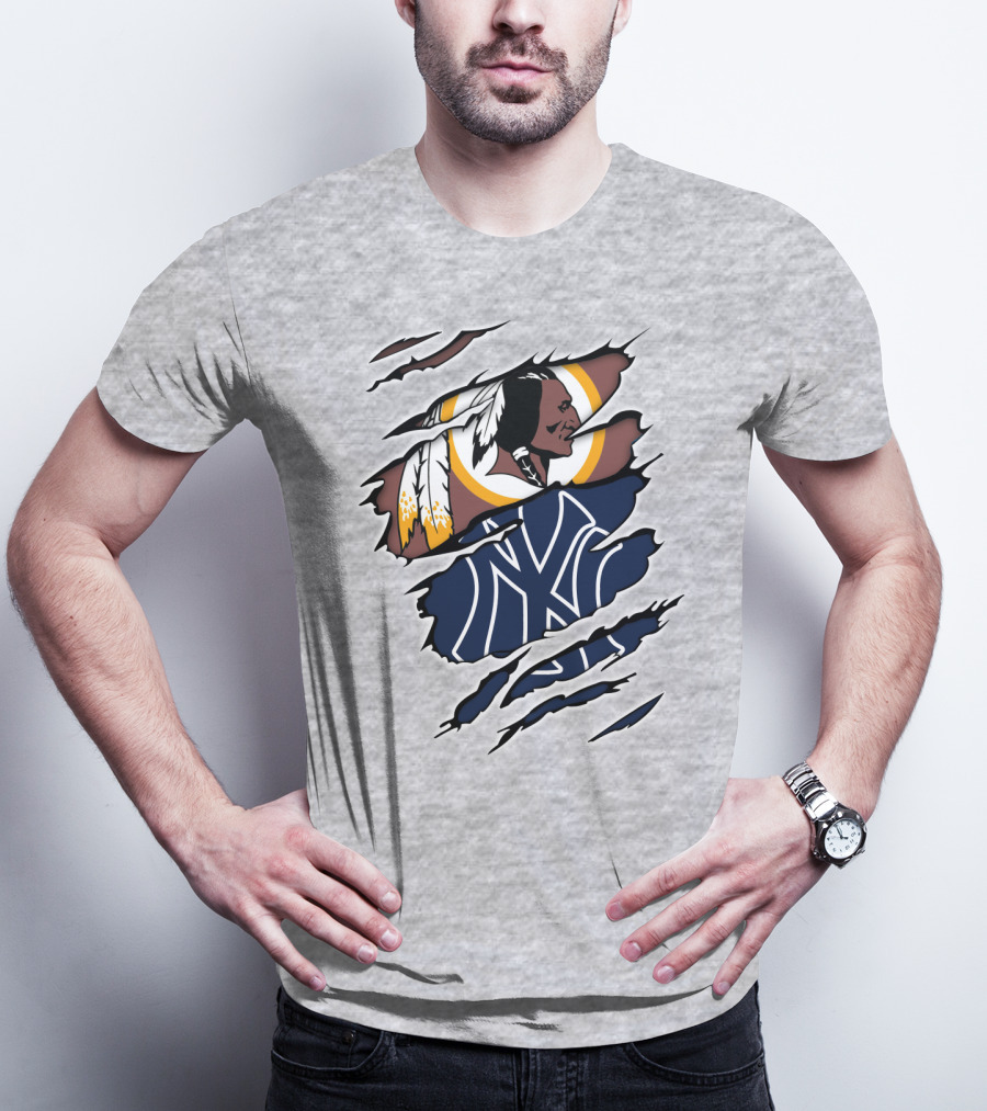 Redskins Yankees Logo Mashup T-Shirt