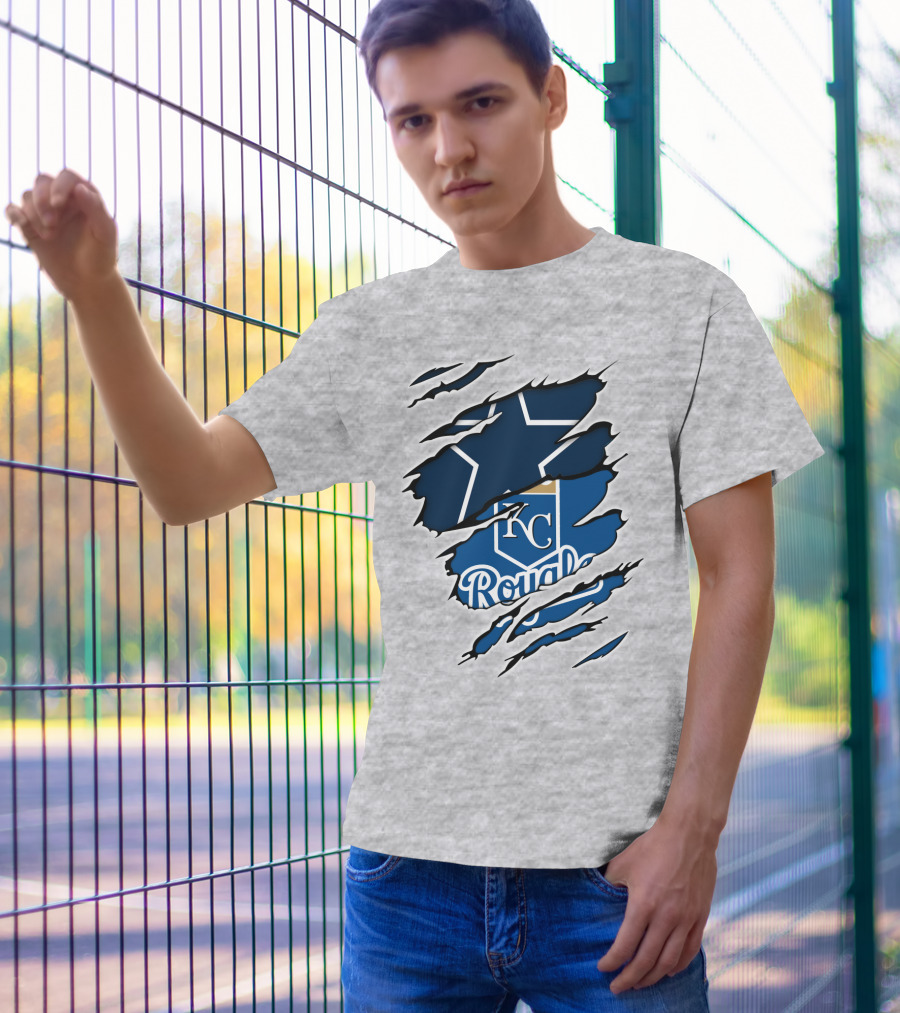 Cowboys KC Royals Texas Star Claw Marks T-Shirt