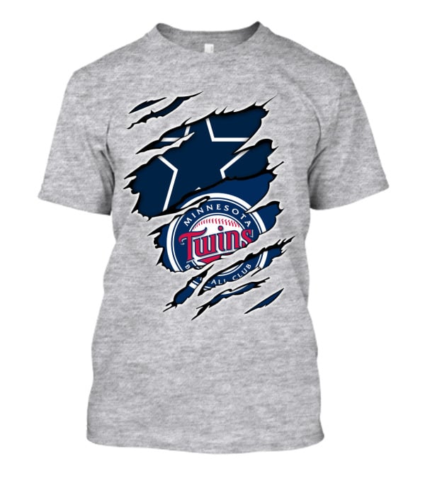 Minnesota Twins Dallas Cowboys Logo Mashup T-Shirt