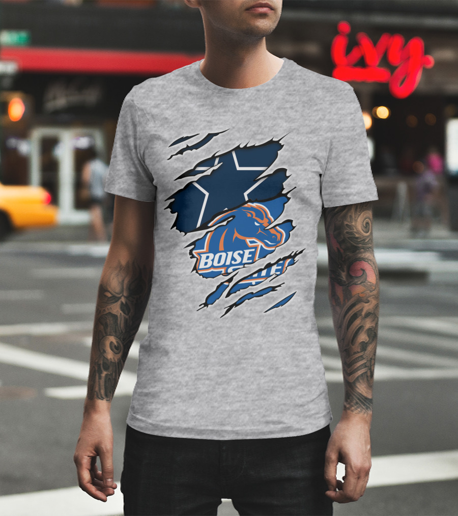 Boise State Cowboys Star Logo Mashup T-Shirt