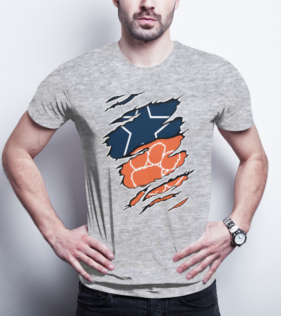 Cowboys Clemson Paw Print Dual T-Shirt