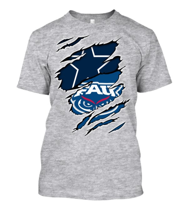 Cowboys Atlantic FAU Owls Star Claw T-Shirt