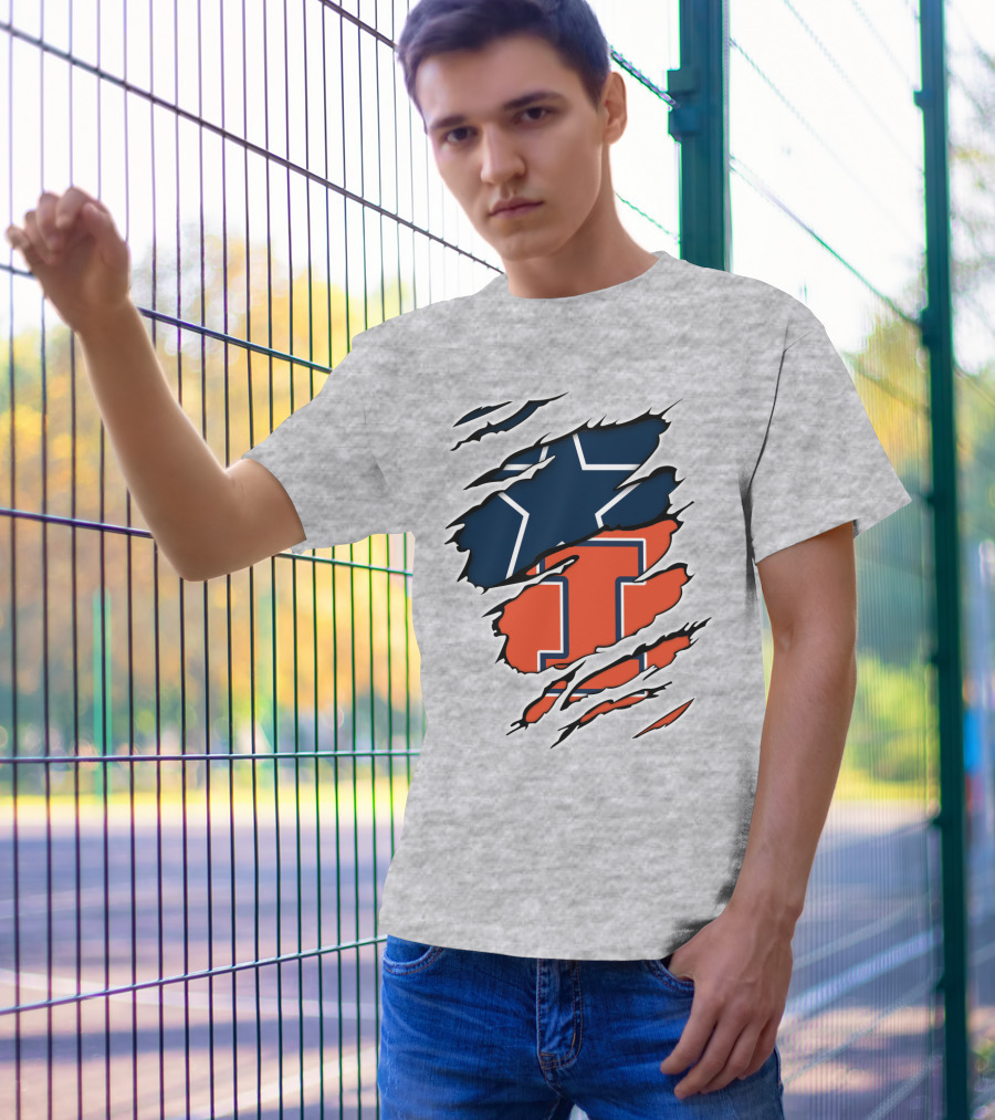 Cowboys Illinois Intertwined Star And Block I T-Shirt