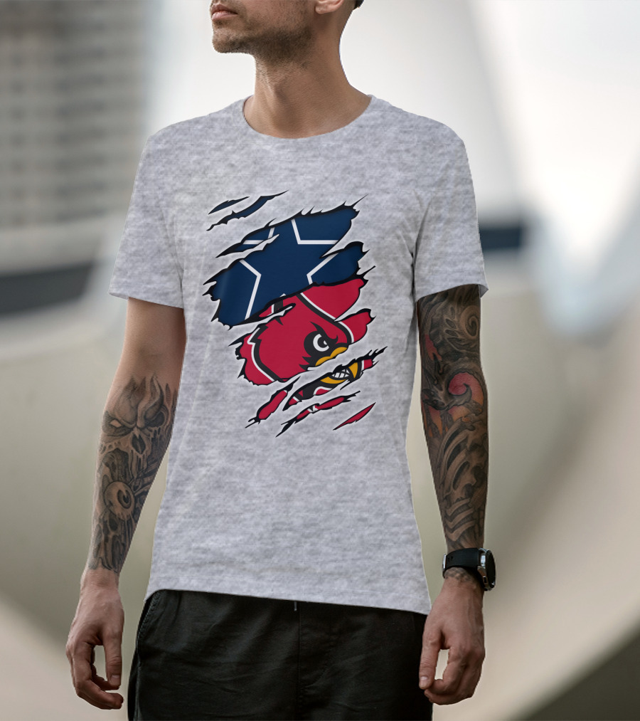 Cowboys Louisville Cardinals Tech Cowboys T-Shirt