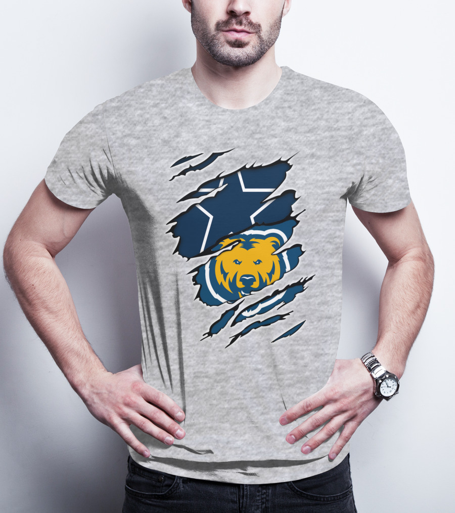 Cowboys Bears Cowboys Star And Bear Claw T-Shirt