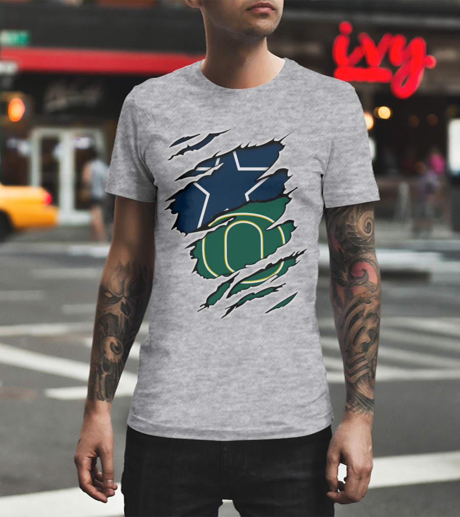 Cowboys Ducks Cowboys Star And O Logo Combination T-Shirt
