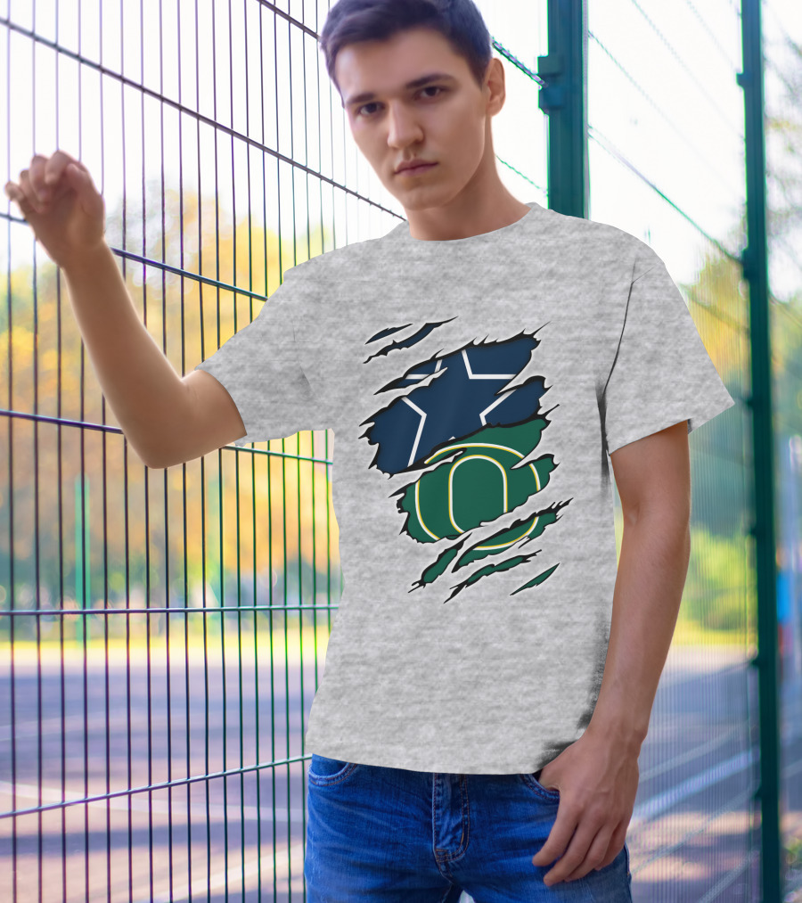 Cowboys Ducks Cowboys Star And O Logo Combination T-Shirt