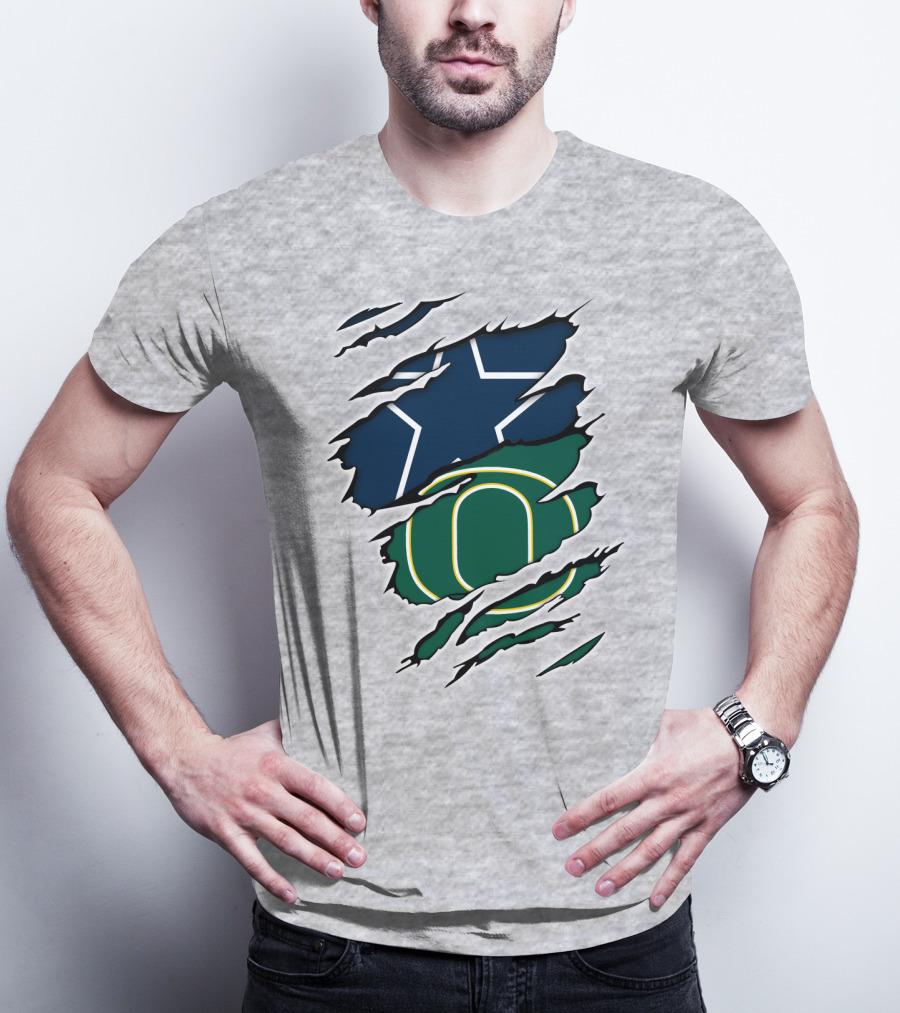 Cowboys Ducks Cowboys Star And O Logo Combination T-Shirt